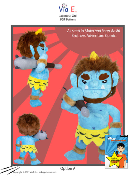 Japanese Oni PDF Pattern – Via E